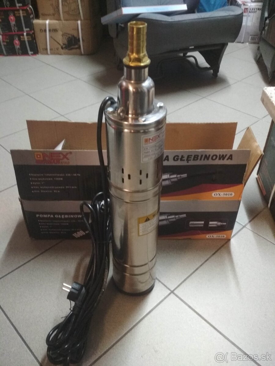 Ponorné čerpadlo do vrtu Onex 1500 W-nové - Tvrdošín | Bazoš.sk