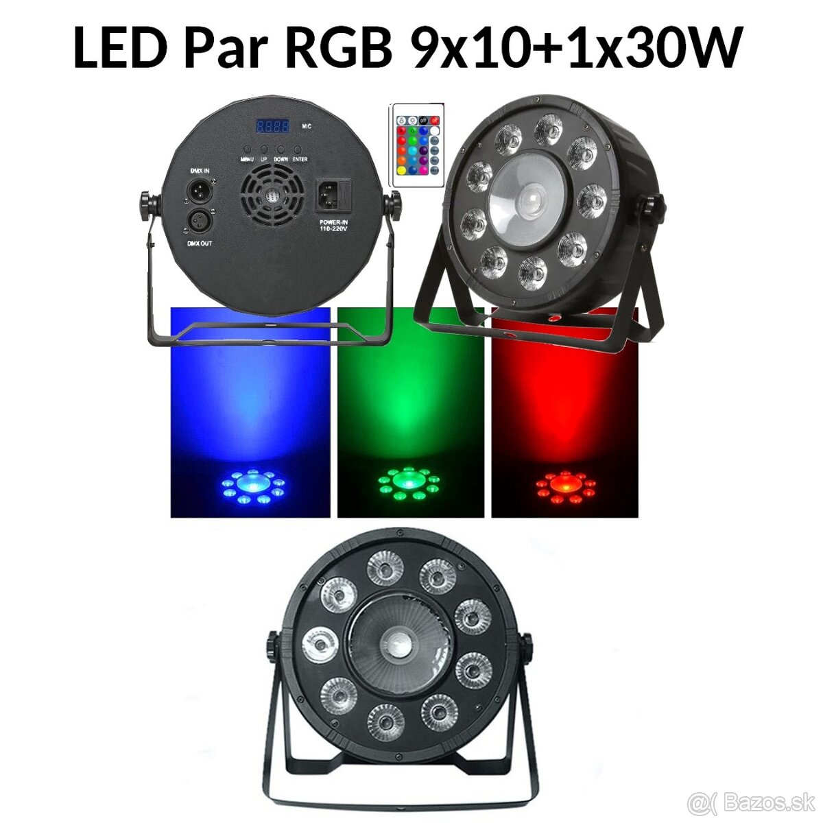 LED Par RGB 9x10W + 1x30W (120 W) - Prievidza | Bazoš.sk