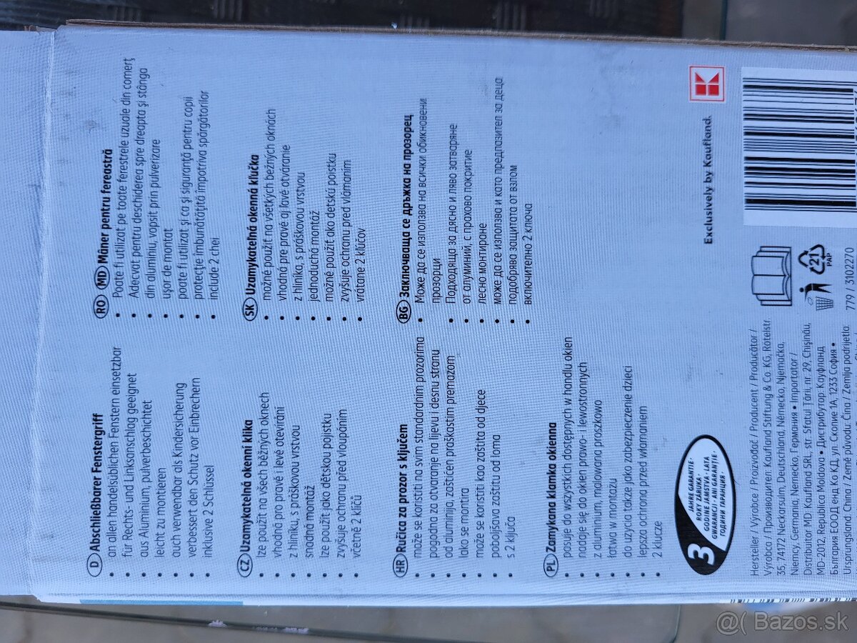 Uzamknutelna klucka - Dunajská Streda | Bazoš.sk