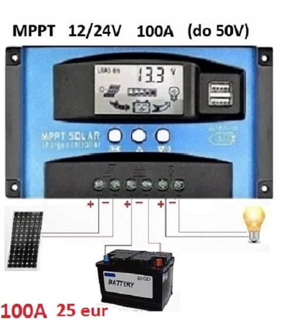 Novy Solarny regulator MPPT- 100A (do 50 Voltov) - Bratislava | Bazoš.sk