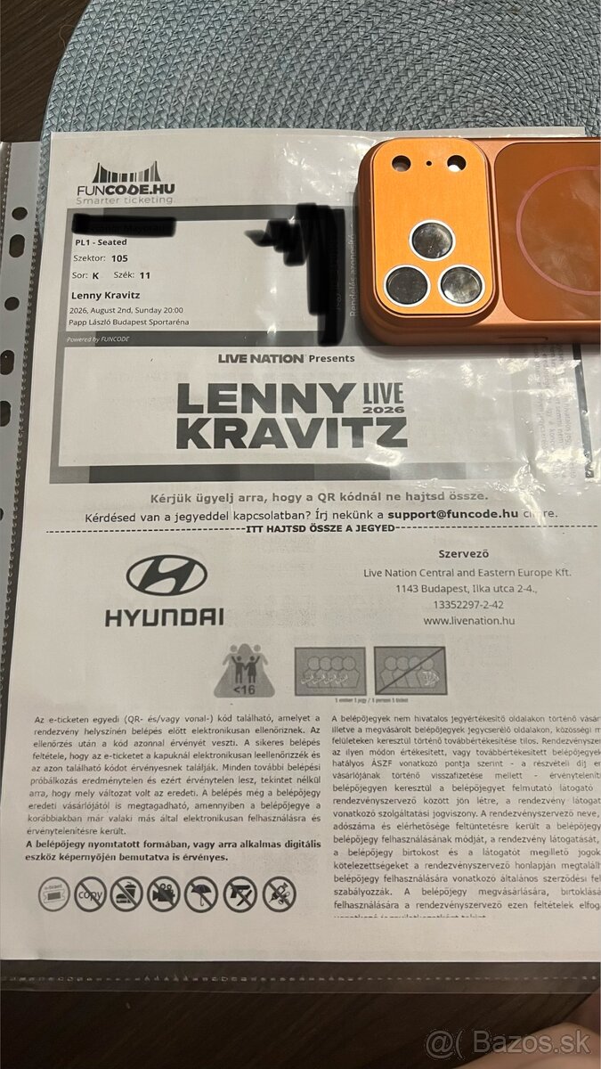 2 Listky Lenny Kravitz 02.08 Budapest - Bratislava | Bazoš.sk