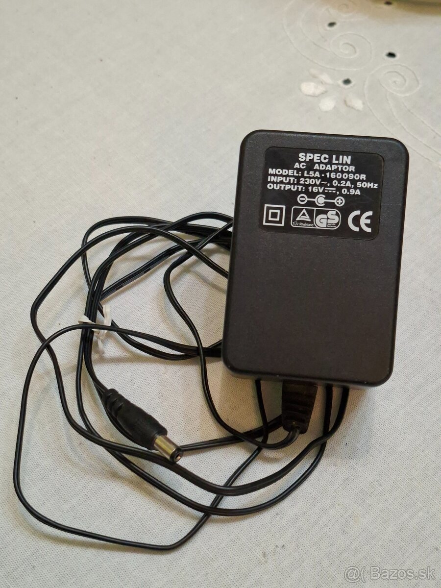 Spec lin Ac adaptér L5A-160090R Input:230V,0,2A,50Hz Output: - Šaľa ...