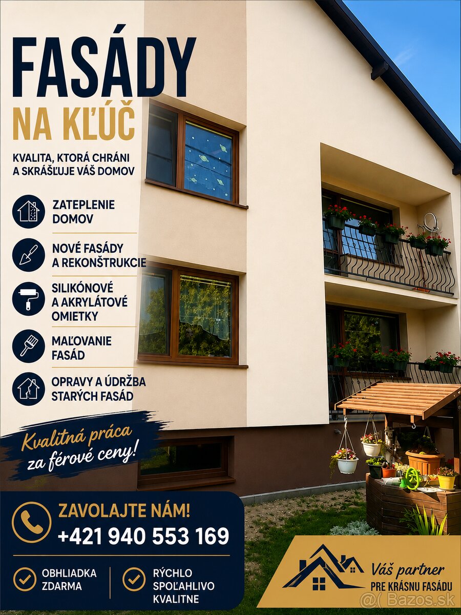 🔨 REALIZÁCIA FASÁD A ZATEPLENIA - Michalovce | Bazoš.sk
