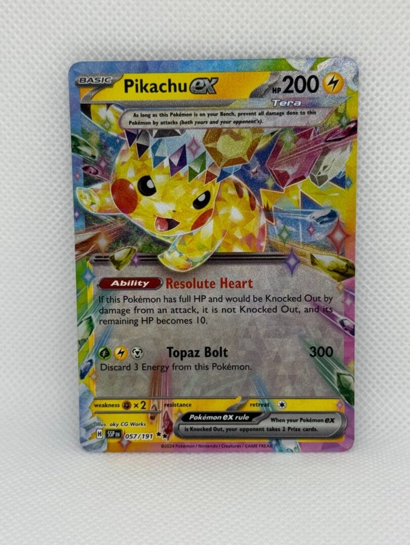 Pokémon karta Pikachu ex 057/191 – Surging Sparks – ORIGINÁL - Košice ...