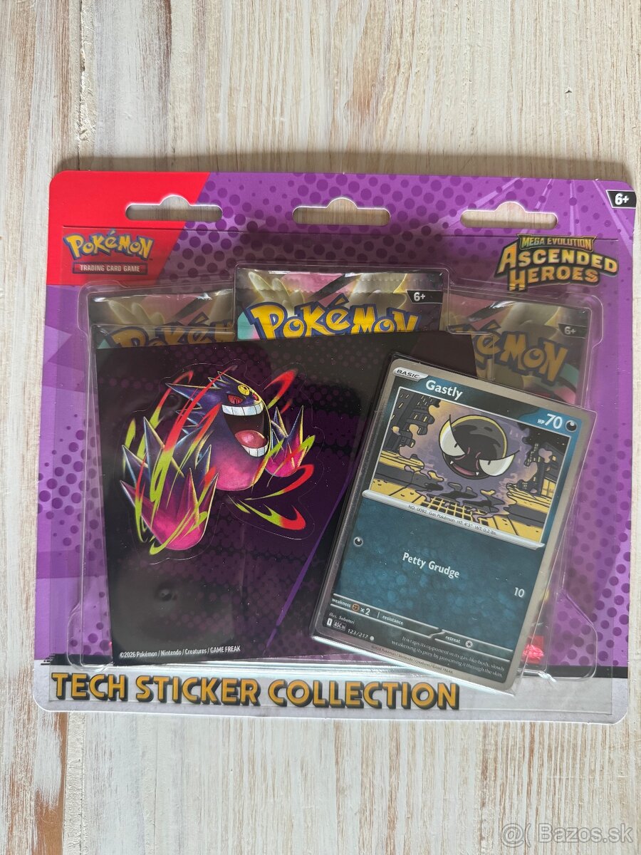 Pokémon TCG Ascended Heroes Tech Sticker Collection - Gastly - Košice ...