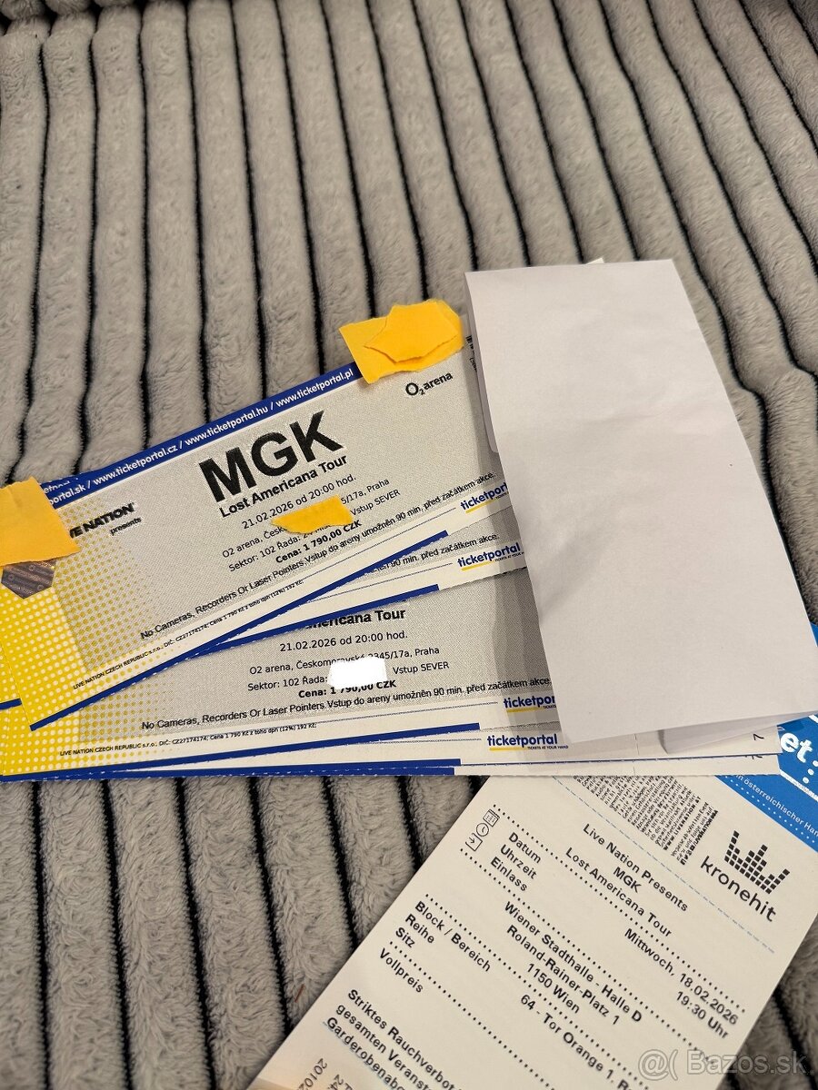 MACHINE GUN KELLY - Praha, Vieden 2026 - Bratislava | Bazoš.sk