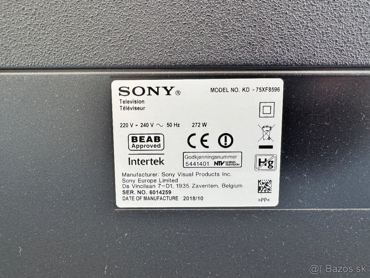 Sony bravia 75” 4K - Zvolen | Bazoš.sk