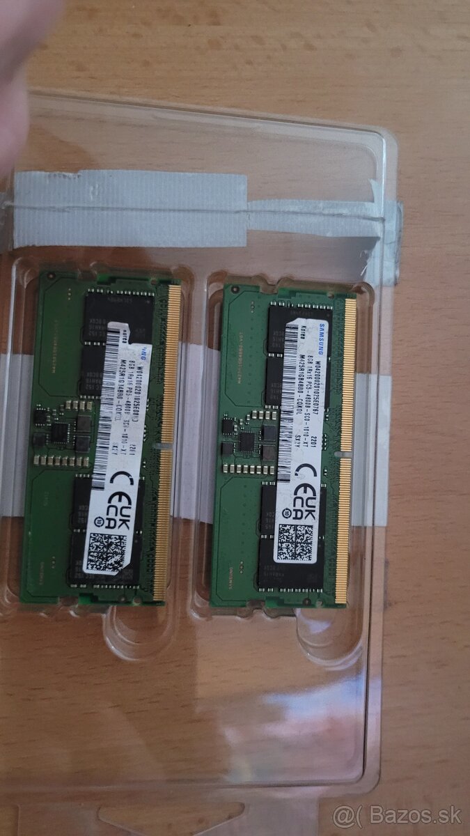 Predám DDR5 pamäte do notebooku Samsung 2x8GB 4800MHz - Brezno | Bazoš.sk