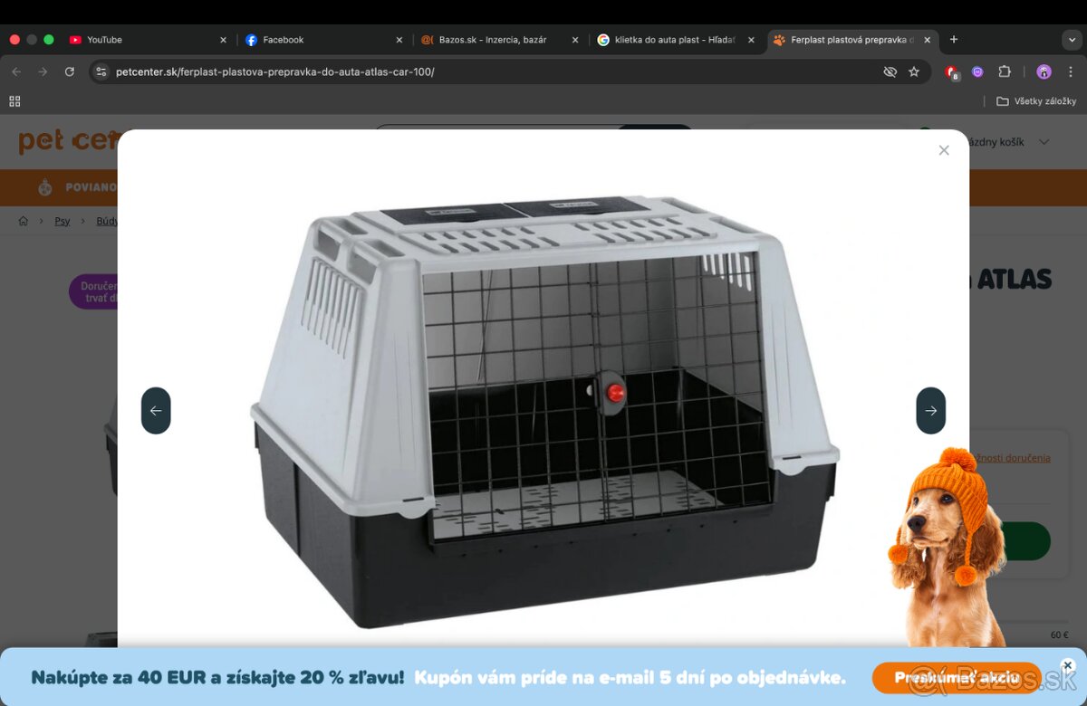 Prenoska do auta Atlas Car 80, plastová - 82 x 51 x 61 cm. V ...