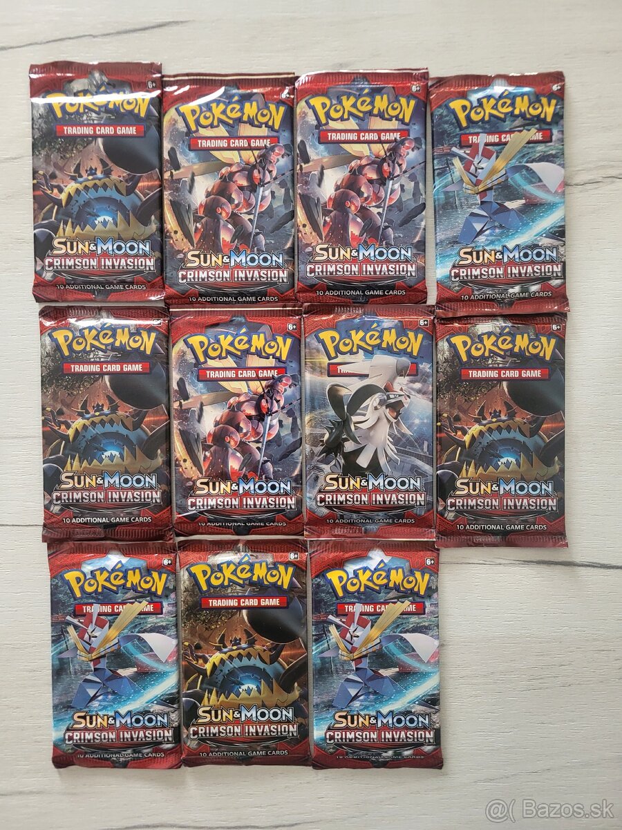Pokémon -SUN & MOON - CRIMSON INVASION BOOSTER - Nové Zámky | Bazoš.sk