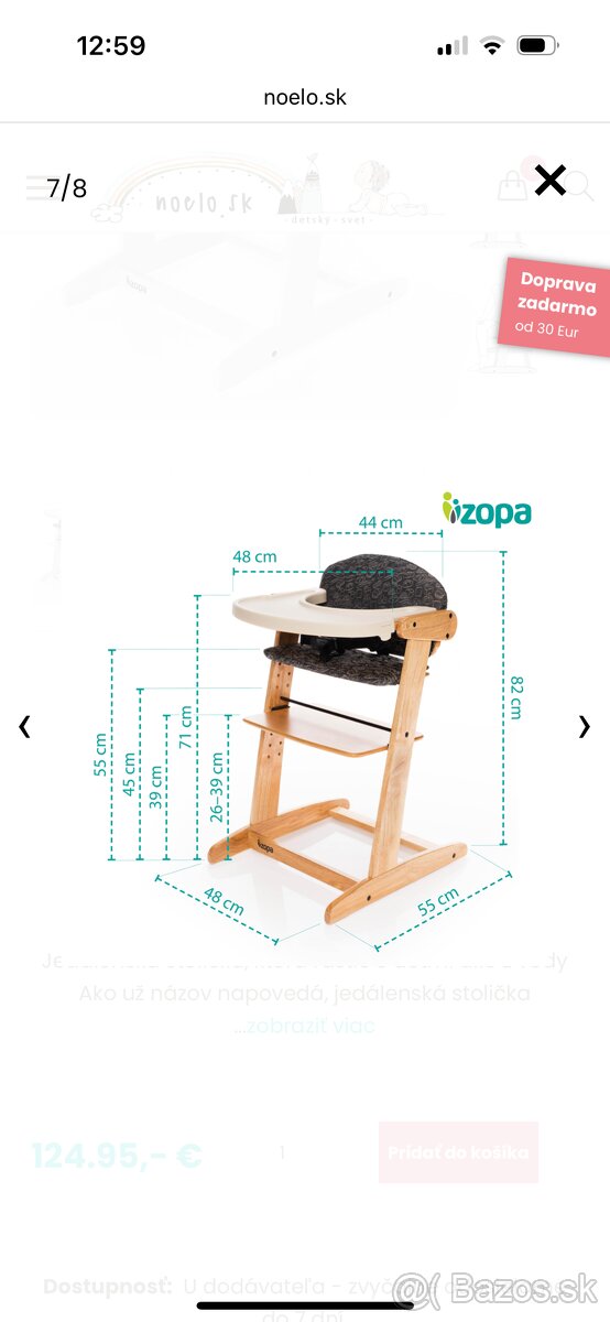 Zopa Grow-up rastúca stoličKu - Vranov nad Topľou | Bazoš.sk