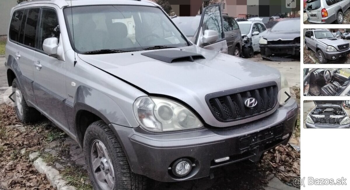 Hyundai Terracan 2.9 CRdi 2003 predám MOTOR J3, DVERE, TRYSK - Nové ...
