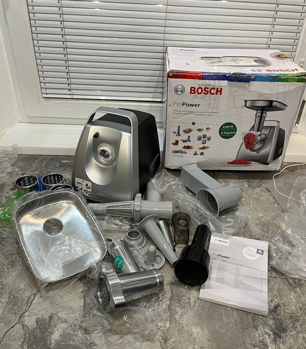 Nový mäsomlynček Bosch MFW68660 ProPower 2200 W - Bratislava | Bazoš.sk