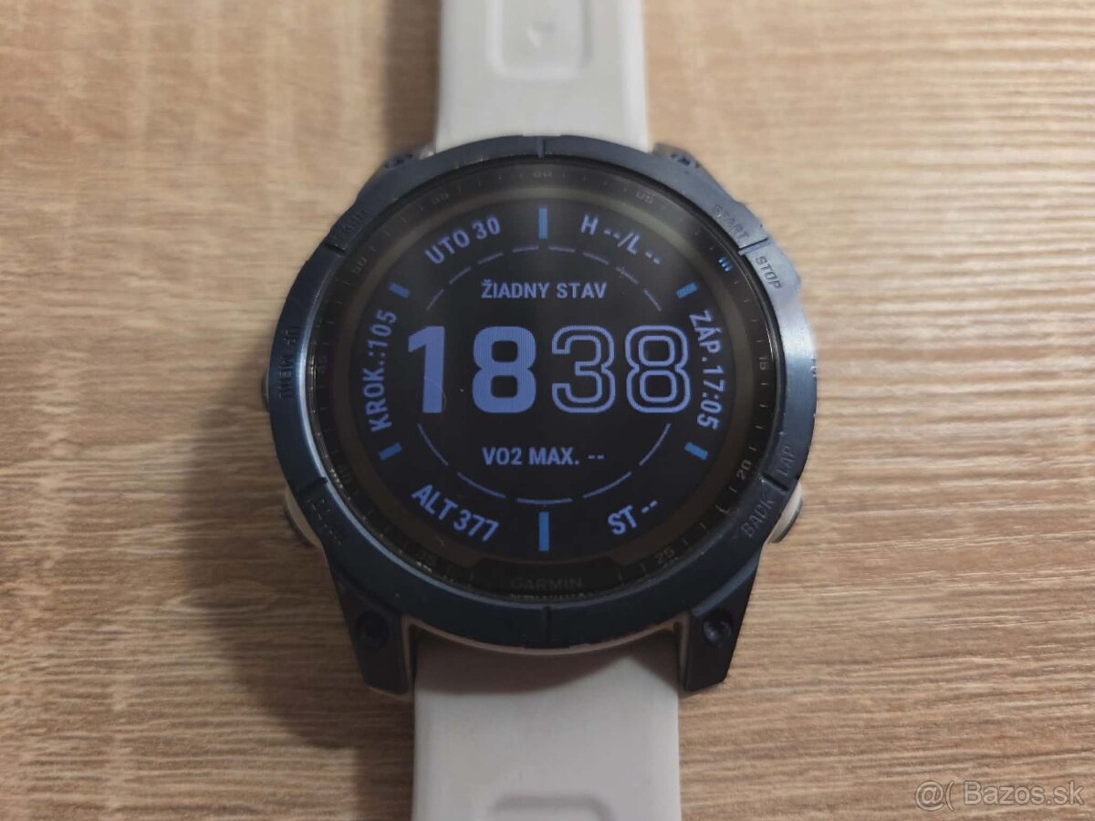 Garmin Fenix 7 Sapphire Solar, Mineral Blue Titanium, White - Žilina ...