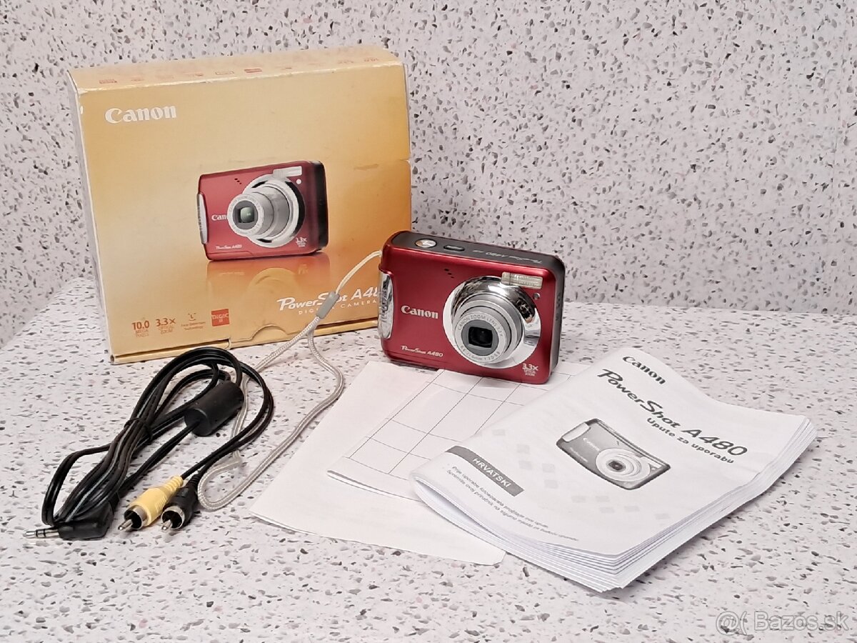 Fotoaparát Canon PowerShot A480 + BOX / na diely / opravu - Piešťany ...