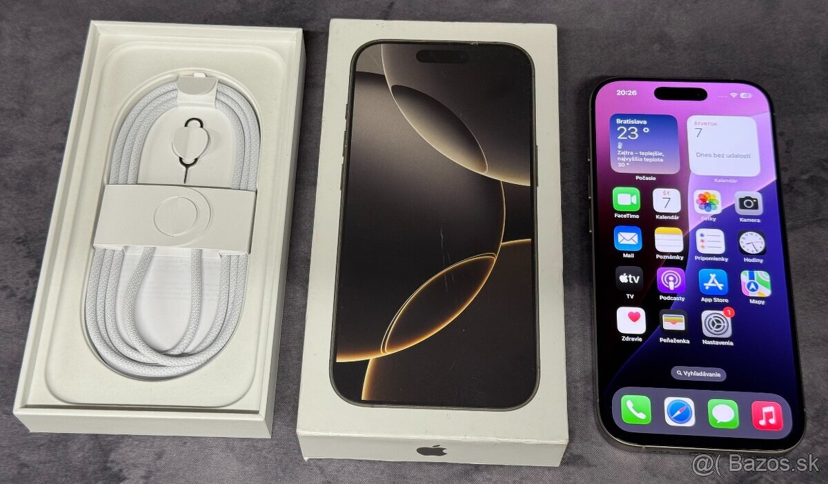 NOVY Apple iPhoe 16 Pr 28GB Natural Titanium - Nitra | Bazoš.sk