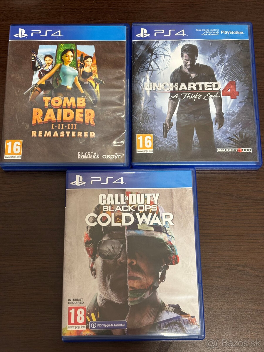 Hry pre PS4 Cold War, Uncharted, Tomb Raider - Nitra | Bazoš.sk