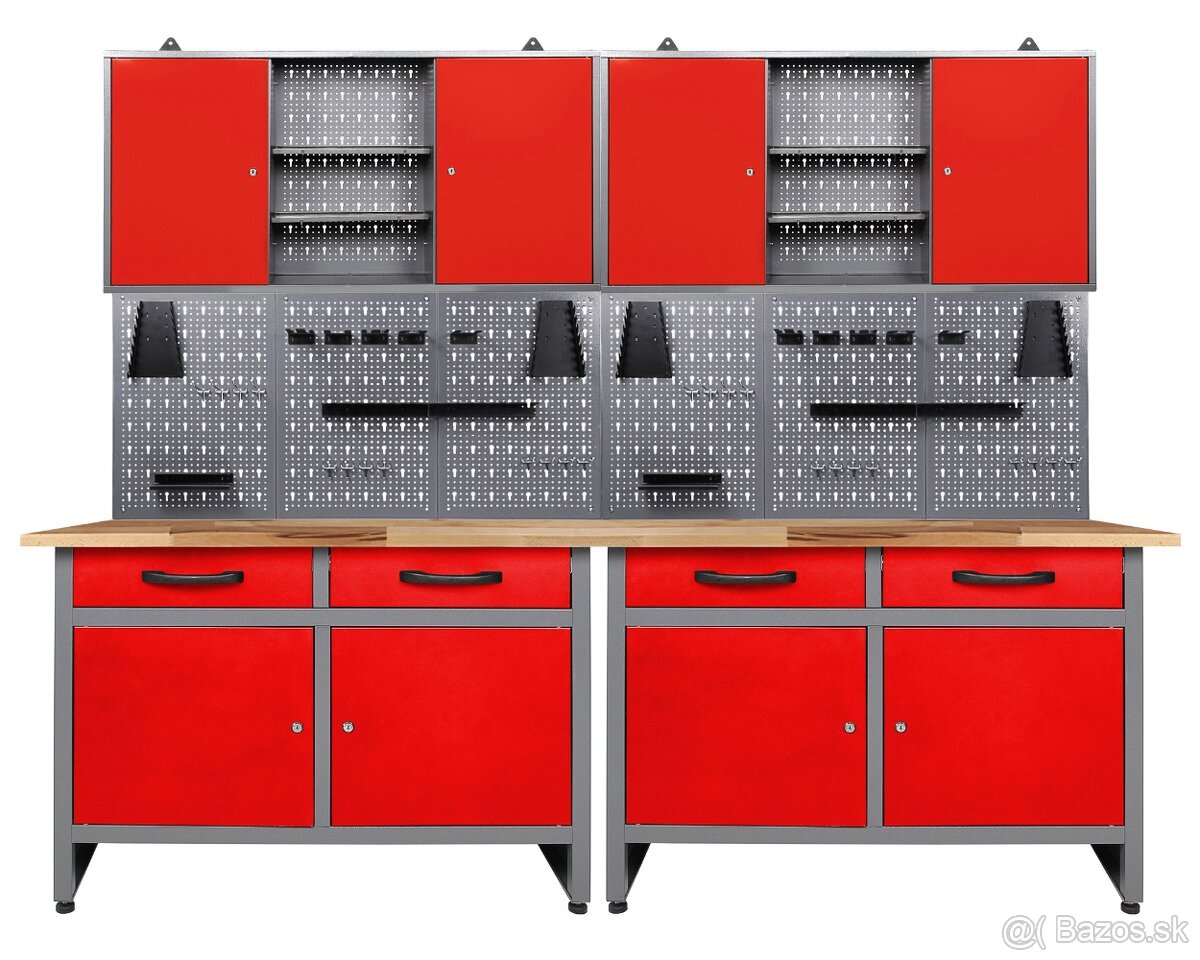 Dielenský ponk KLASIK II (červený, 240 cm), DPH - Česká republika ...