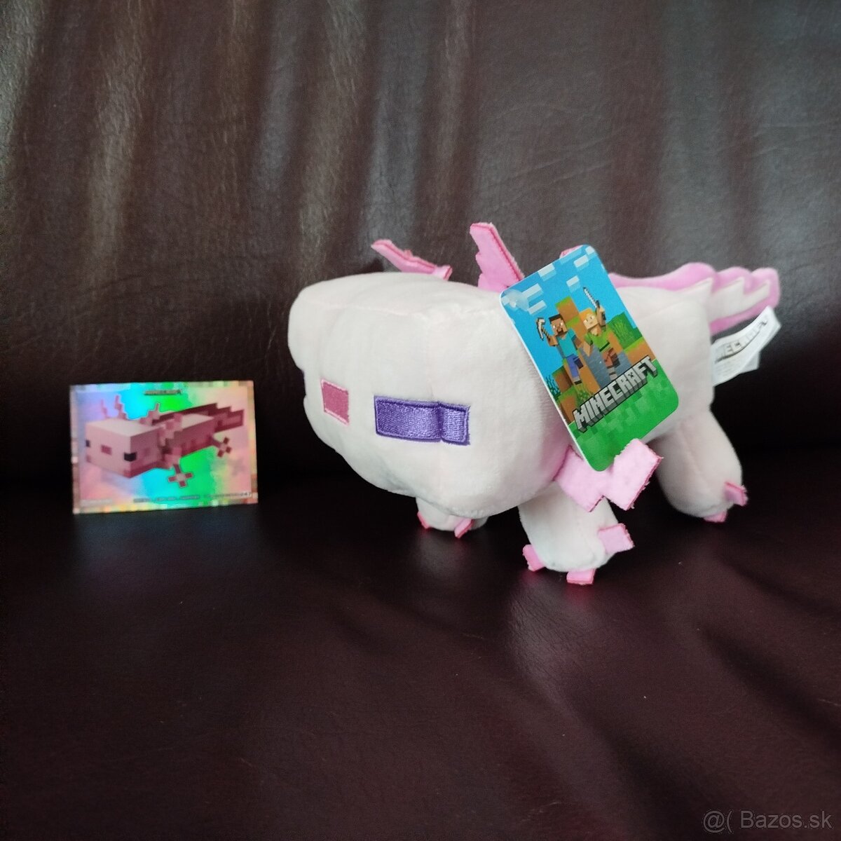 Nový Axolotl Minecraft + holografická kartička Panini - Žiar nad Hronom ...