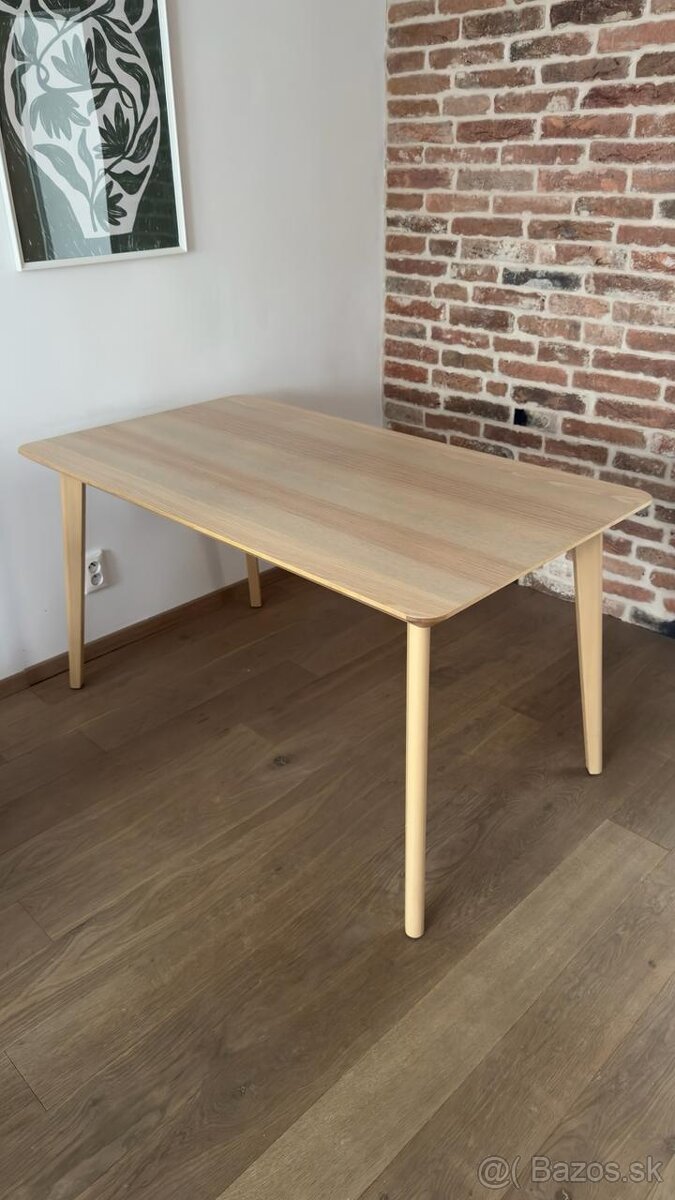 Stôl LISABO (ikea) jaseňová dyha, 140x78 cm - Bratislava | Bazoš.sk