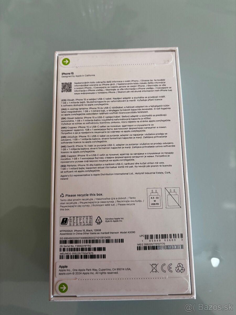 Iphone 15 128GB čisto nove - Galanta | Bazoš.sk