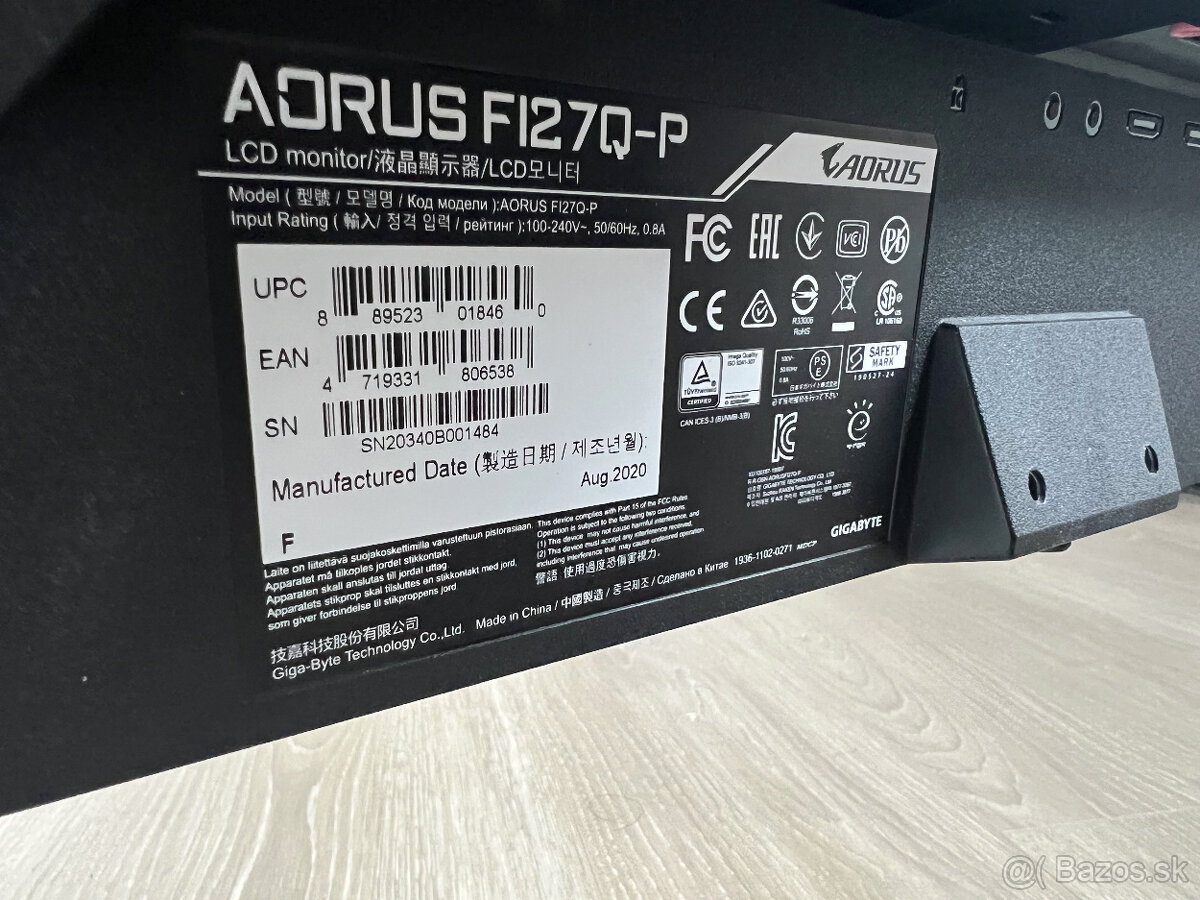 GIGABYTE AORUS FI27Q-P 27" QHD IPS 165Hz (HDR, 95% DCI-P3, - Žilina ...