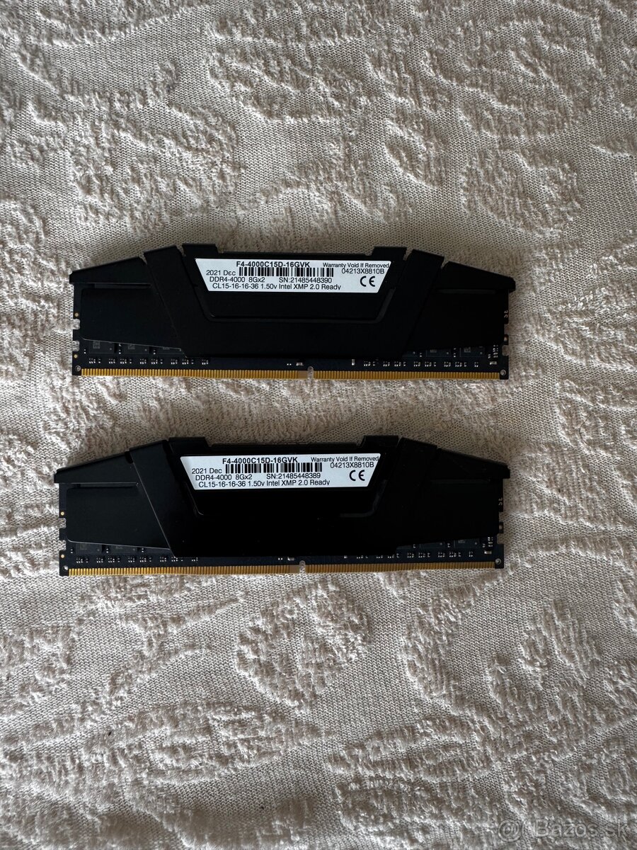DDR4 RAM Gskill Ripjaws V 16Gb Cl15 4000mhz - Dunajská Streda | Bazoš.sk