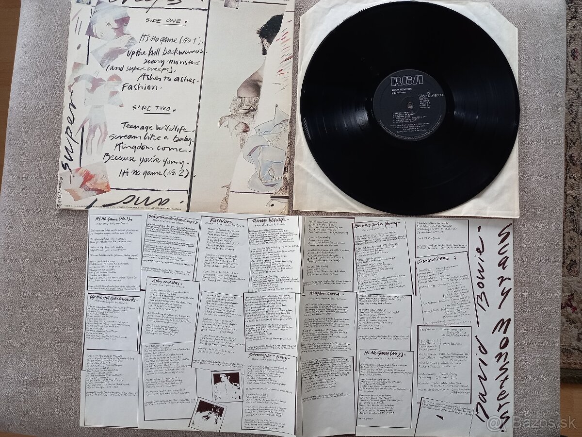 David BOWIE „Scary Monsters ...“/RCA 1972/ + orig vnut.oba - Žilina ...