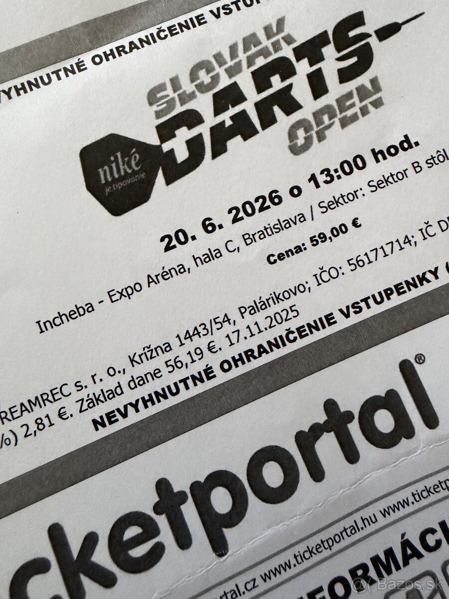Slovak DARTS OPEN-šípky - Senica | Bazoš.sk