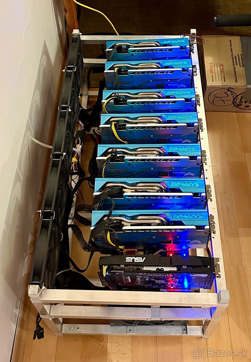 Mining Rig 6x Sapphire Nitro+ Radeon RX 580 8GB - Zvolen | Bazoš.sk