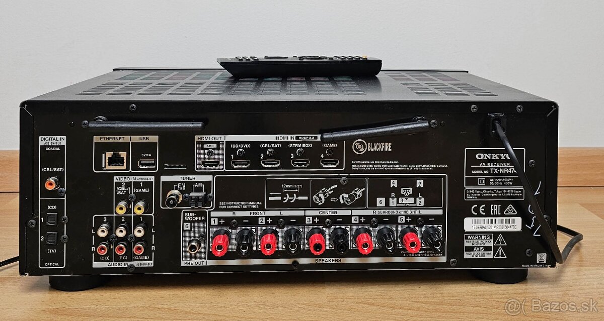 Onkyo TX-NR474 / Dolby Atmos AirPlay, Bluetooth, Chromecast ...