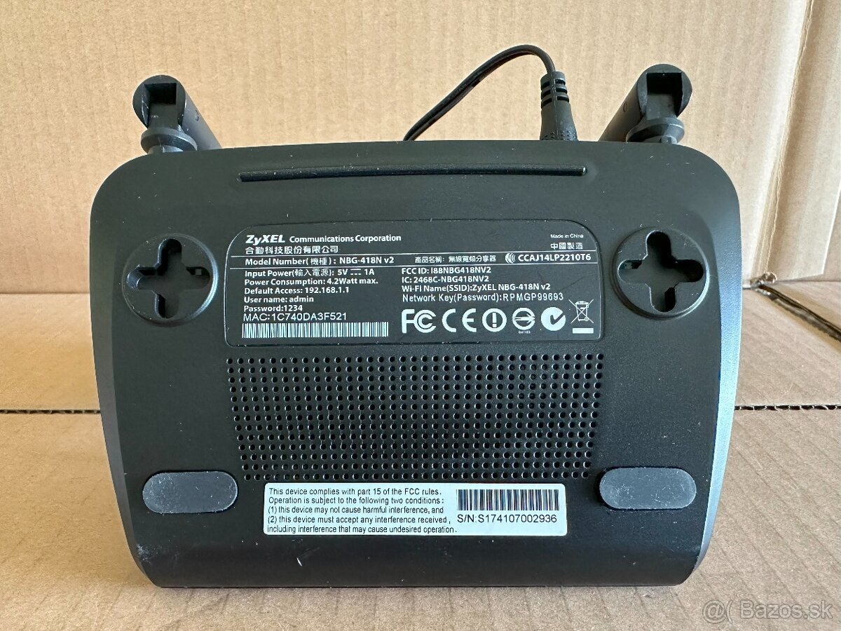 Zyxel NBG-418N v2 Wi-Fi router - Bratislava | Bazoš.sk