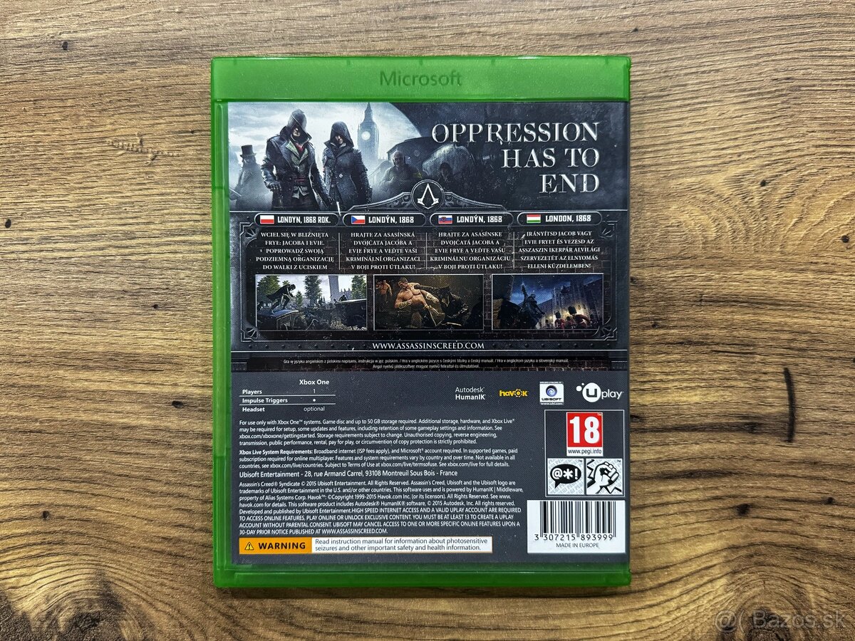Hra XBOX ONE - Assassin’s Creed Syndicate - Trnava | Bazoš.sk