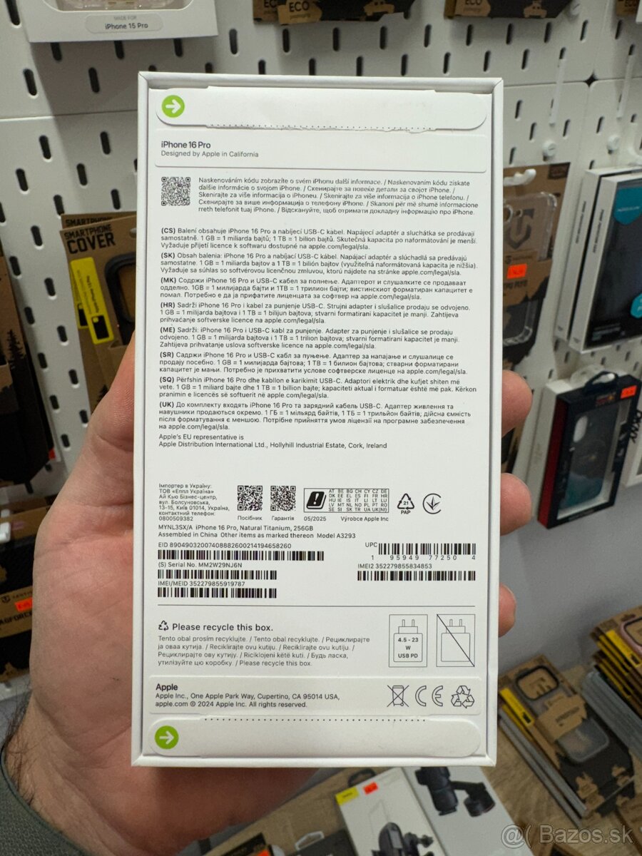 iPhone 16 Pro 256 GB – Natural Titanium – nový, nerozb - Nové Mesto n ...