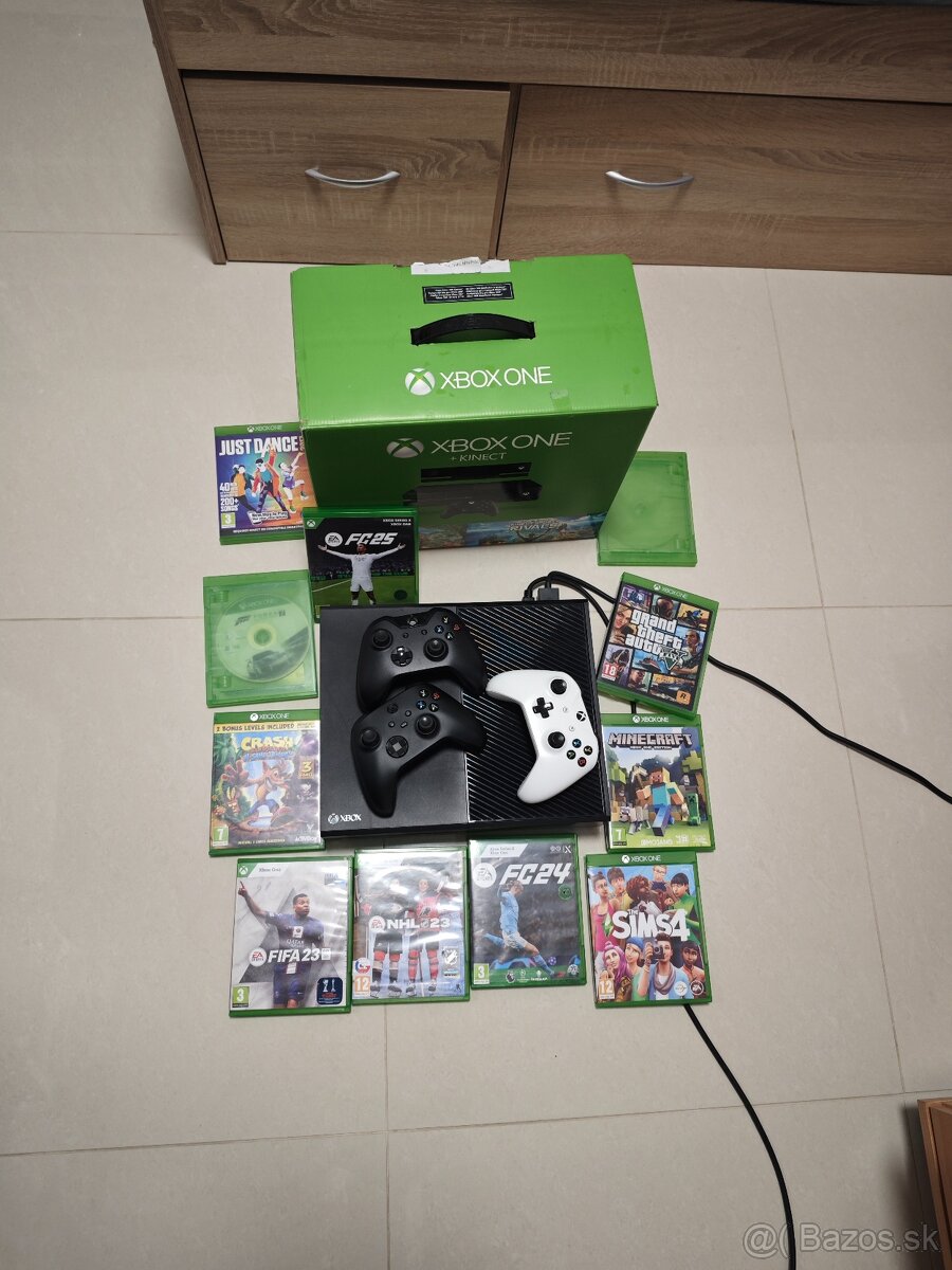 Xbox one 500GB+kinect, 3ks ovládač, 11hier - Hlohovec | Bazoš.sk