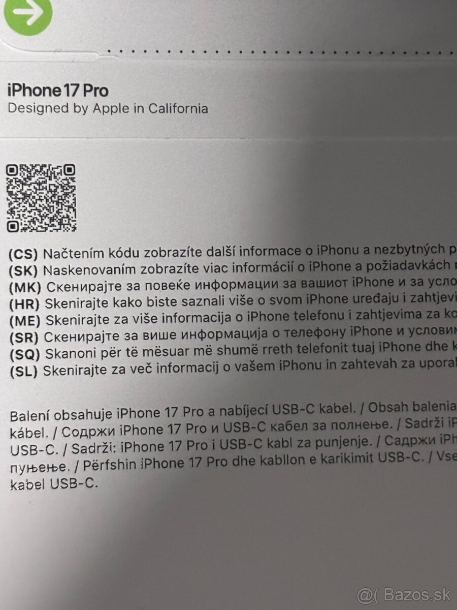 iPhone 17 Pro 256gb silver - nerozbaleny - Bratislava | Bazoš.sk