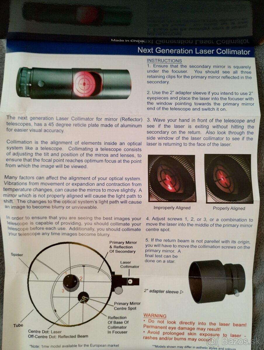 Next generation laser collimator - Košice | Bazoš.sk