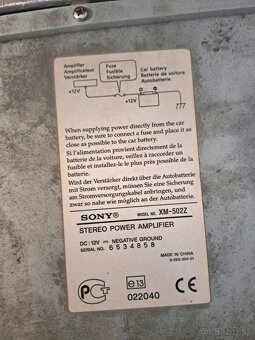 Subwoofer Bs acoustic + zosilňovač Sony XM-502Z 250 W RMS - Bytča ...