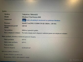 HP EliteBook 8460p / i5 / 4GB RAM / 320GB HDD / WIN 7 - Košice | Bazoš.sk
